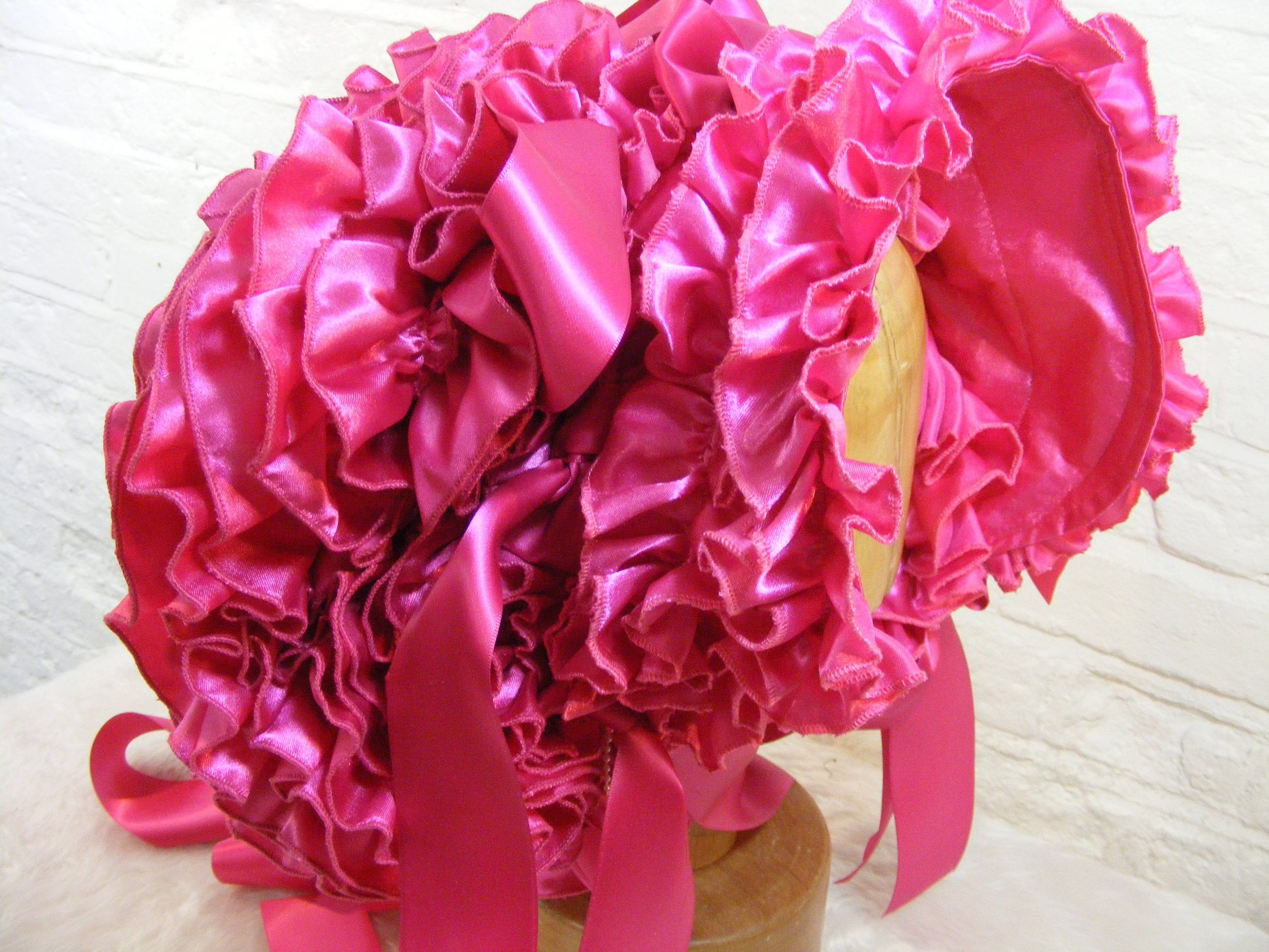 premium sissy adult baby satin only bonnet over the top mega extra ...