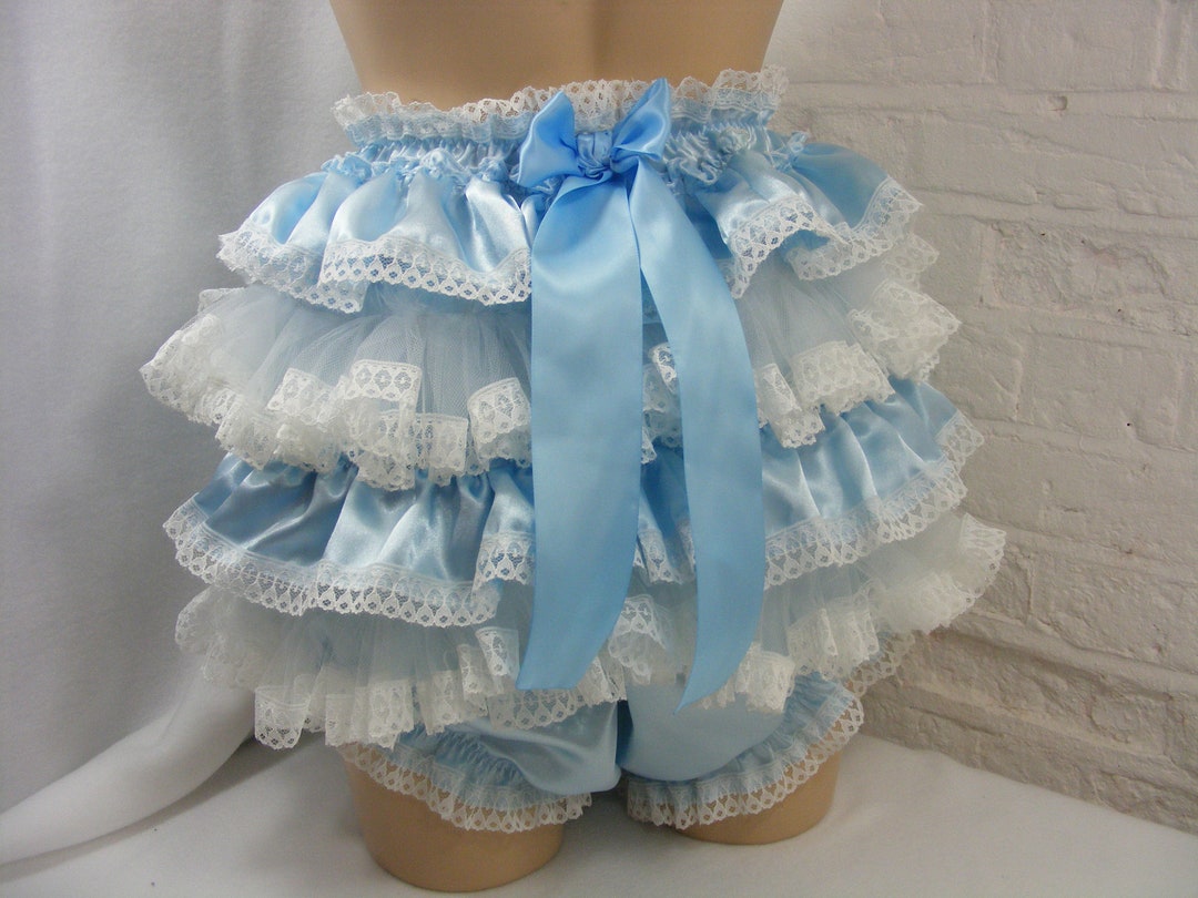 Sissy Panties Satin and Tulle Frilly Front and Back Ruffle Tutu ...
