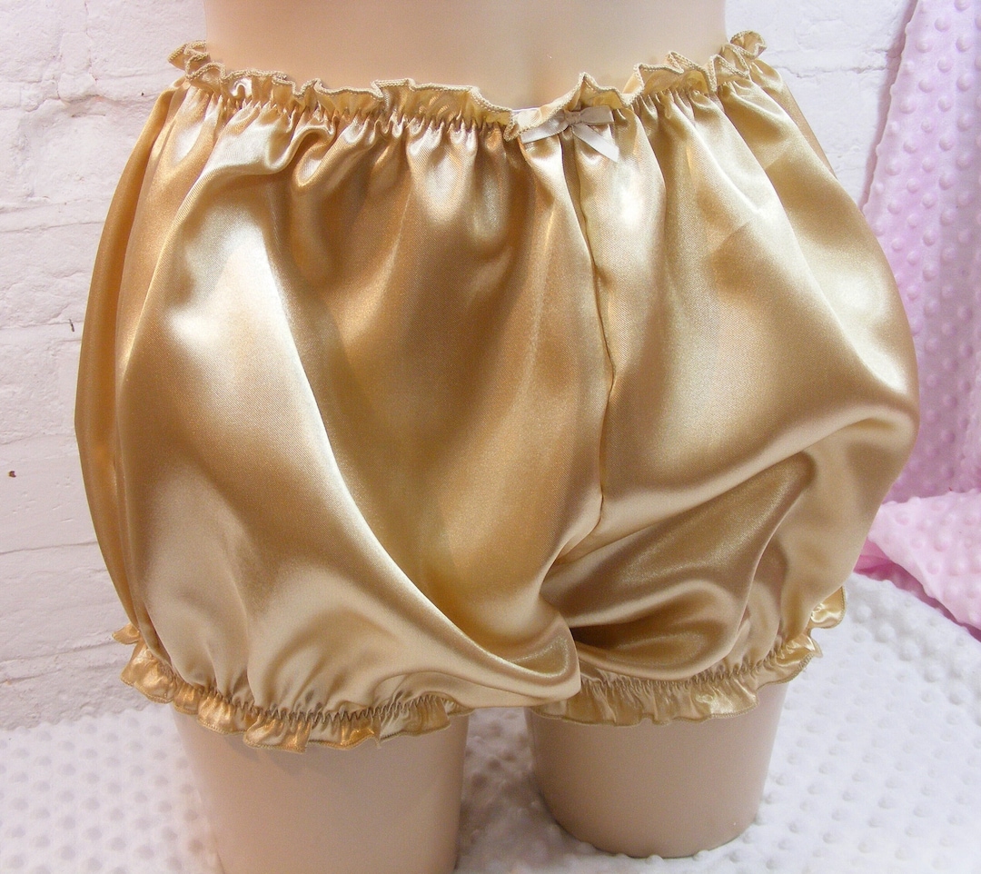 Sissy Adult Baby Satin Diaper Nappy Cover Knickers Panties Cosplay All ...