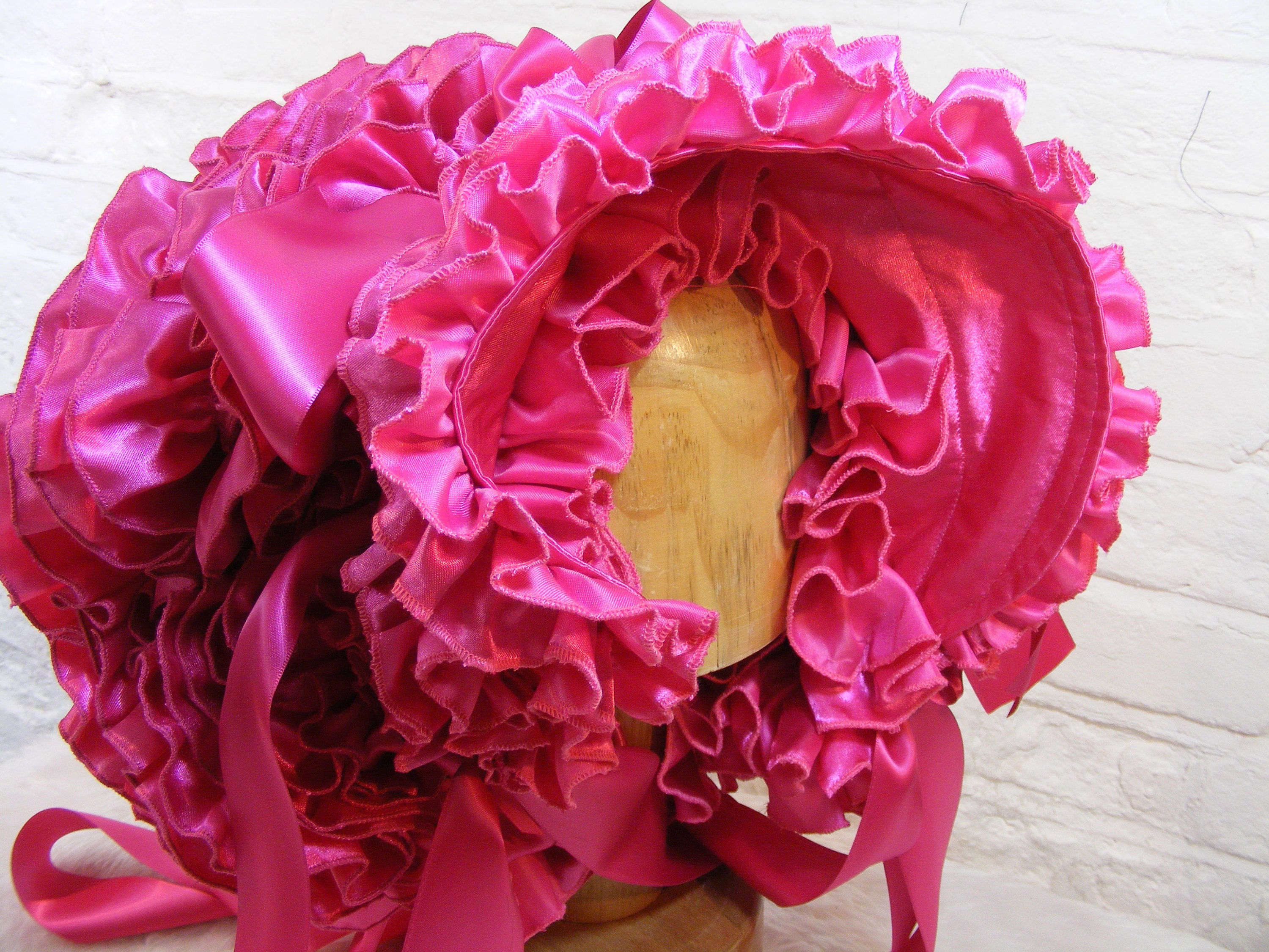 premium sissy adult baby satin only bonnet over the top mega extra ...