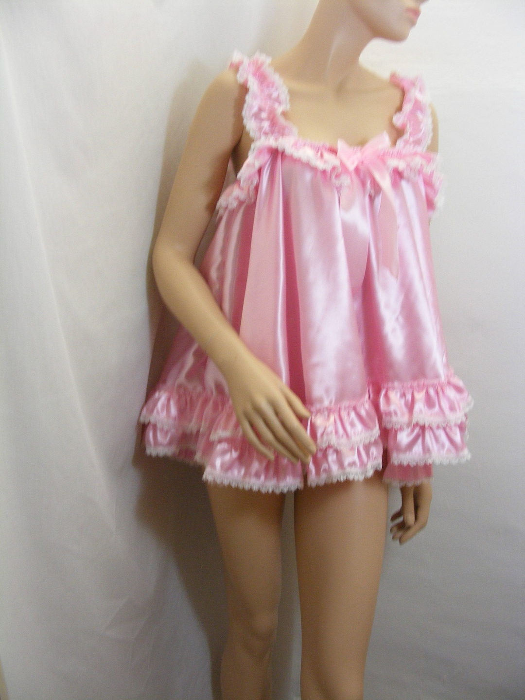 Sissy Satin Baby Doll Nightie Negligee Dress Top Cosplay Fancy - Etsy ...