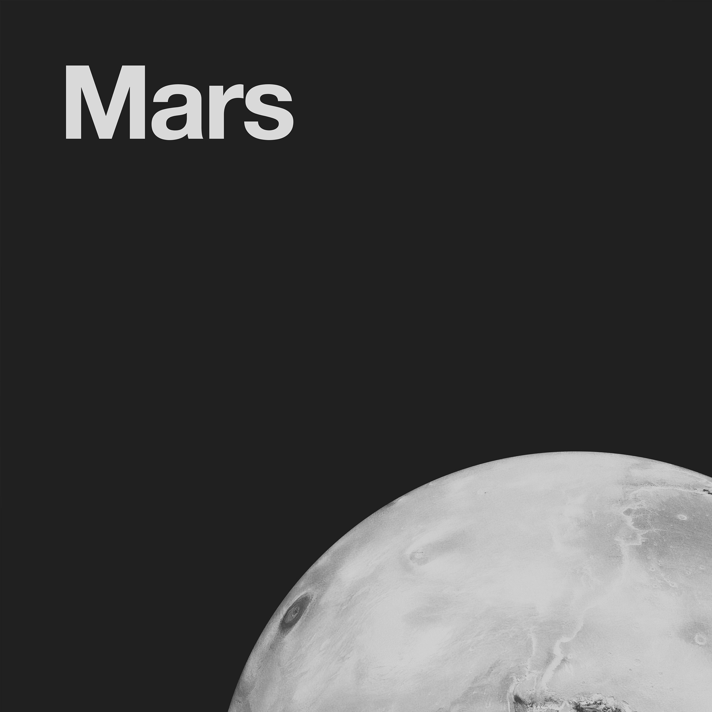 Planet 04 : Mars. Modern Astronomy Design Poster, Minimalist Interior ...