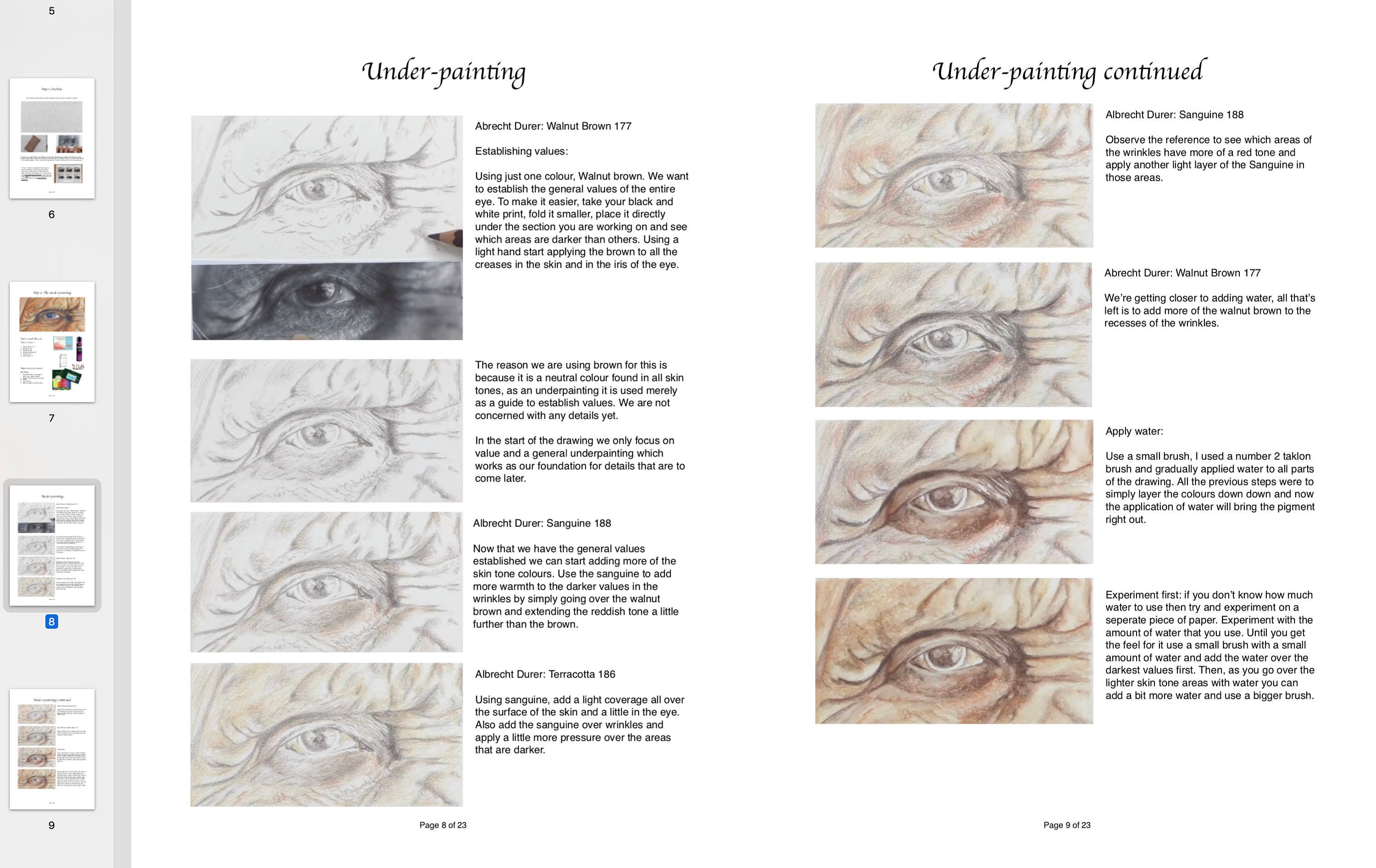 Step-by-step Tutorial on How to Draw an Elderly Eye - Etsy Australia