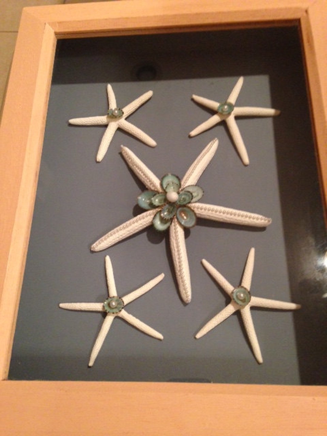 Starfish Shadow Box Beach Wall Decor Beach Cottage Decor Nautical Decor ...
