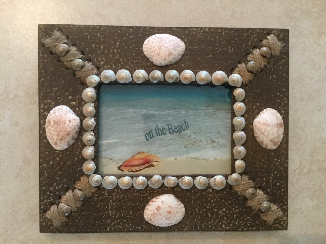 Seashell Photo Frame Sea Shell Nautical Frame Seashell - Etsy France