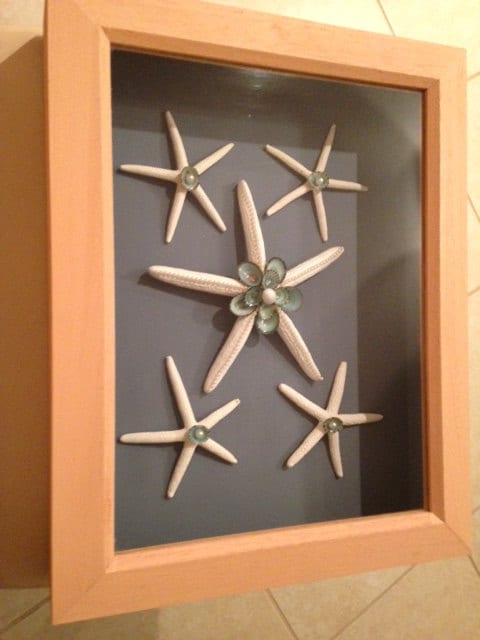 Starfish Shadow Box - Beach Wall Decor - Beach Cottage Decor - Nautical ...