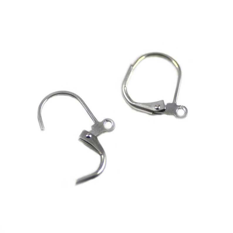 Leverback Ear Wires With Open Loop Surgical Stainless Steel - Etsy