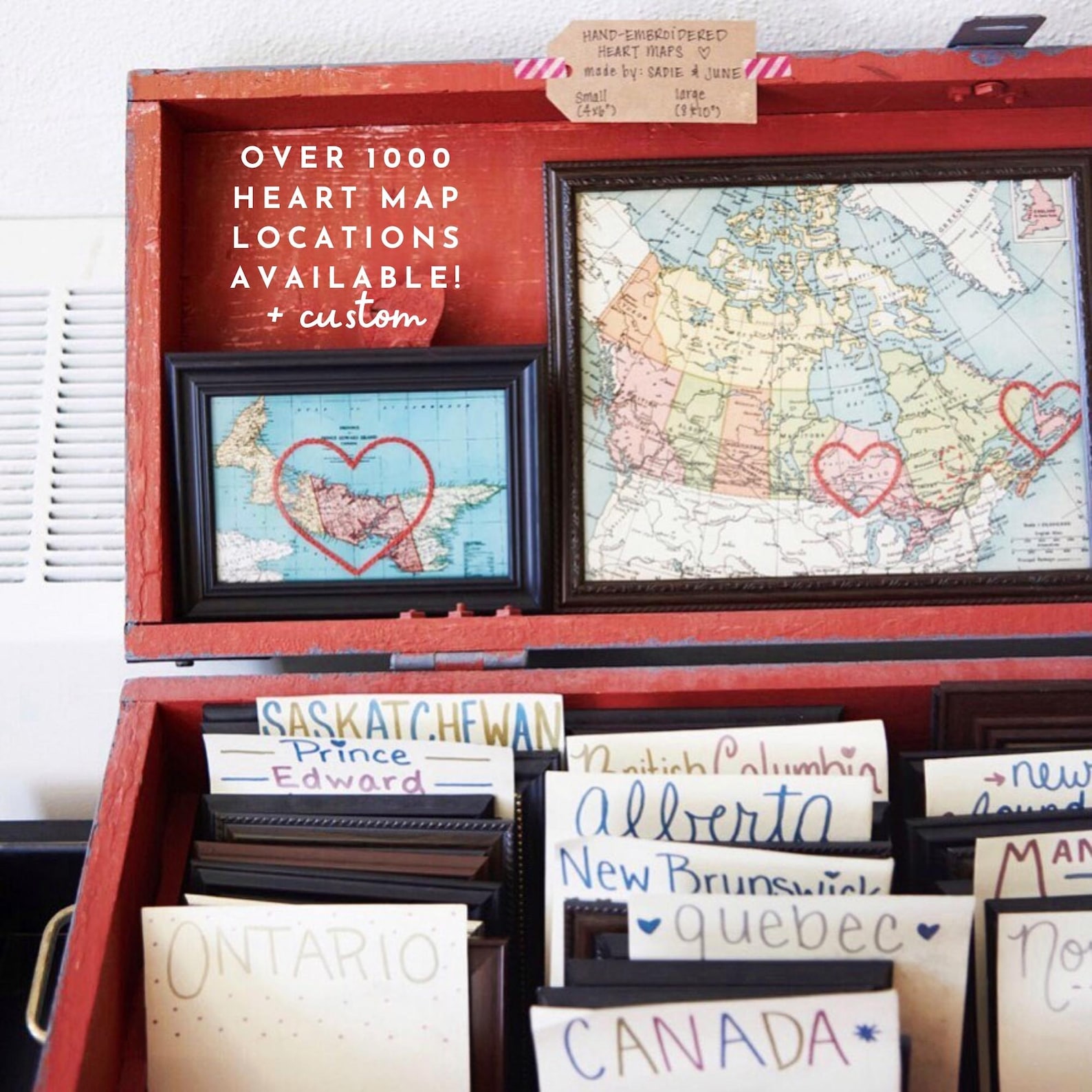 Zion National Park Heart Map | Personalized Map Embroidery ...