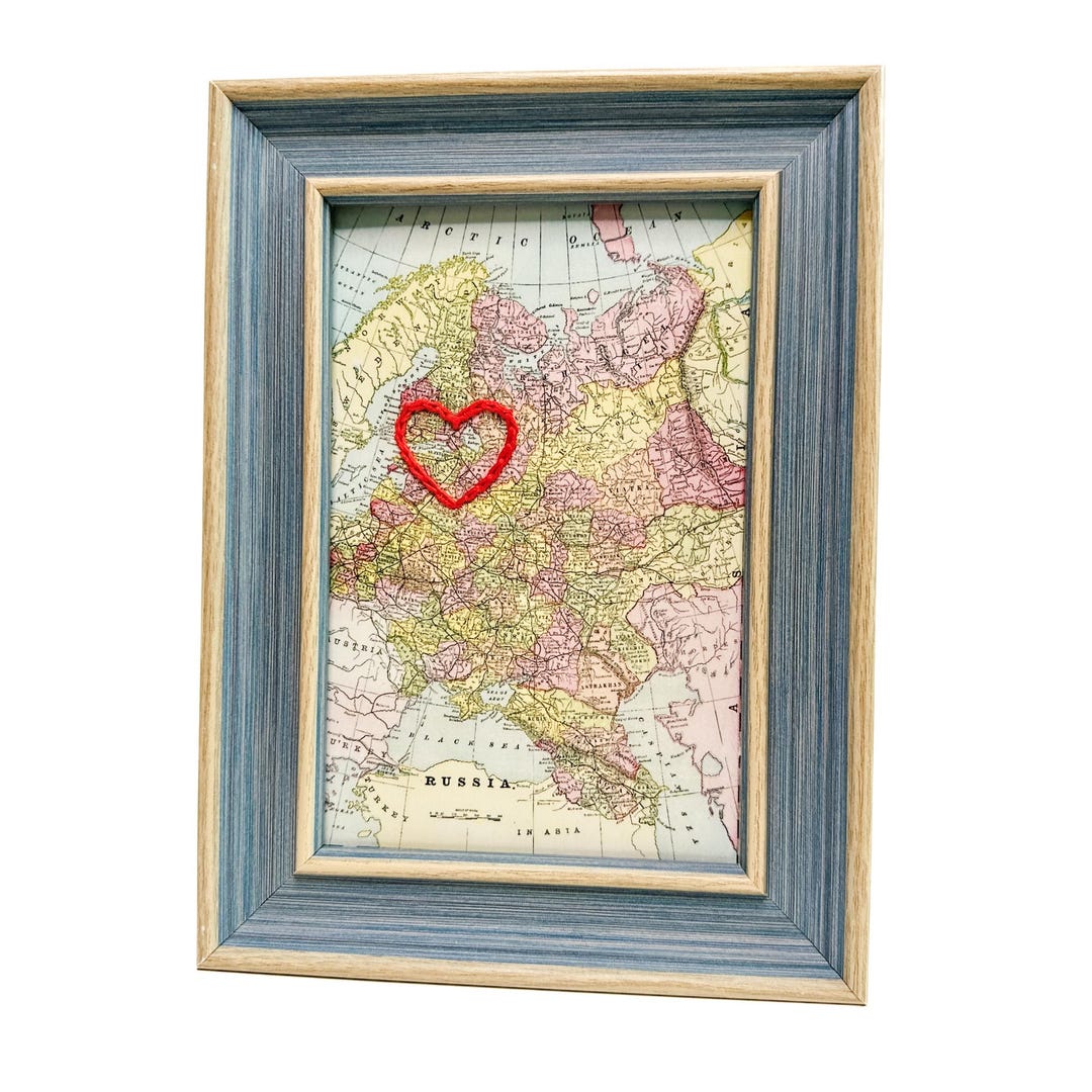 Russia Heart Map | Custom Map Gift | Personalized Anniversary Gift ...