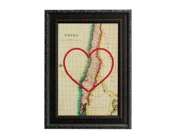 Auckland Heart Map Custom Embroidery Art Personalized | Etsy