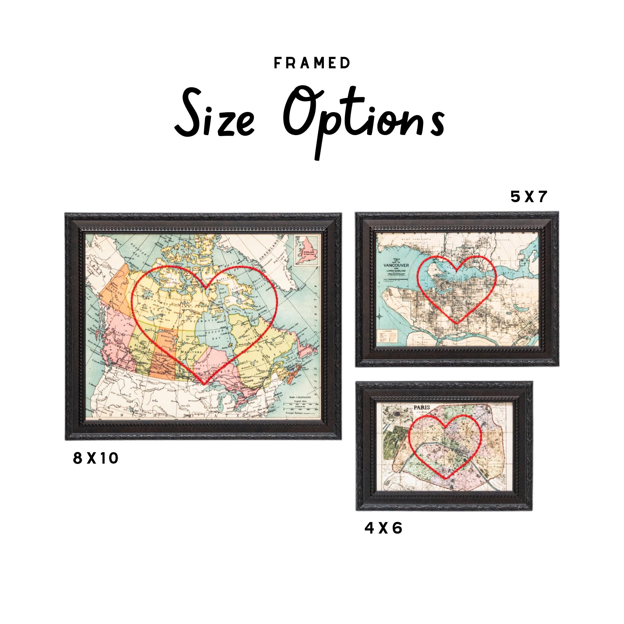 Palestine Heart Map | Custom Map Gift | Personalized Anniversary ...