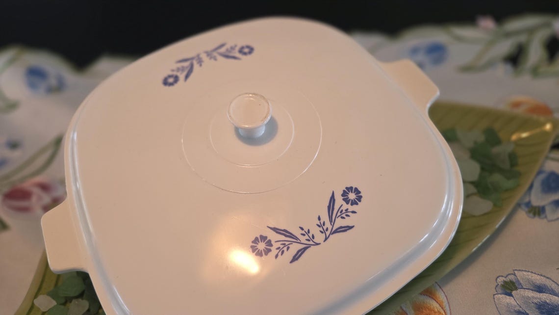 Original 1958-59 RARE PYROCERAM Corning Ware(r) Corning, CORNFLOWER ...