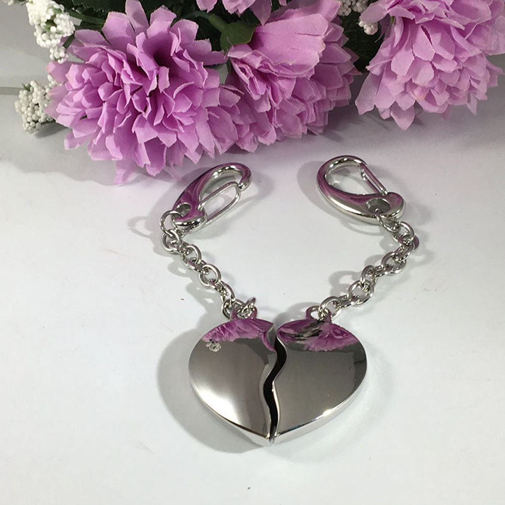 Personalised Joining Heart Keyring in Luxurious Presentation - Etsy UK