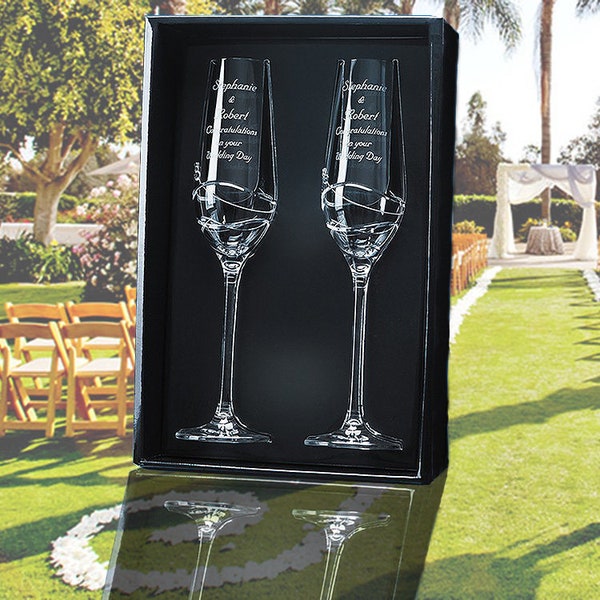 Crystal Champagne Flutes - Etsy