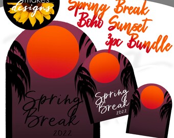 Spring Break Bundle PNG Files Sublimation Digital Clipart | Etsy