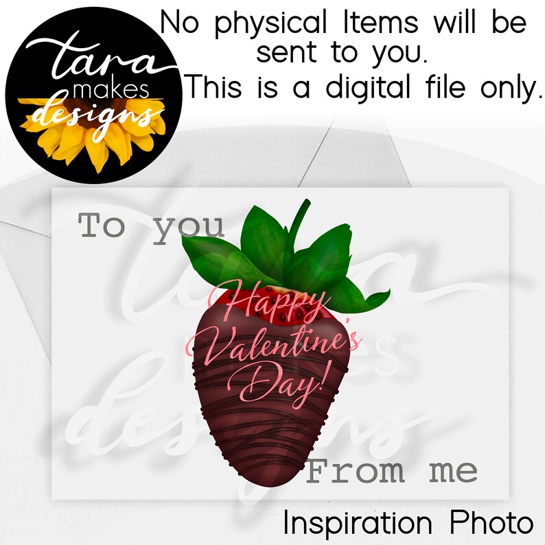 Chocolate Covered Strawberry Valentine PNG File Bundle, Sublimation ...