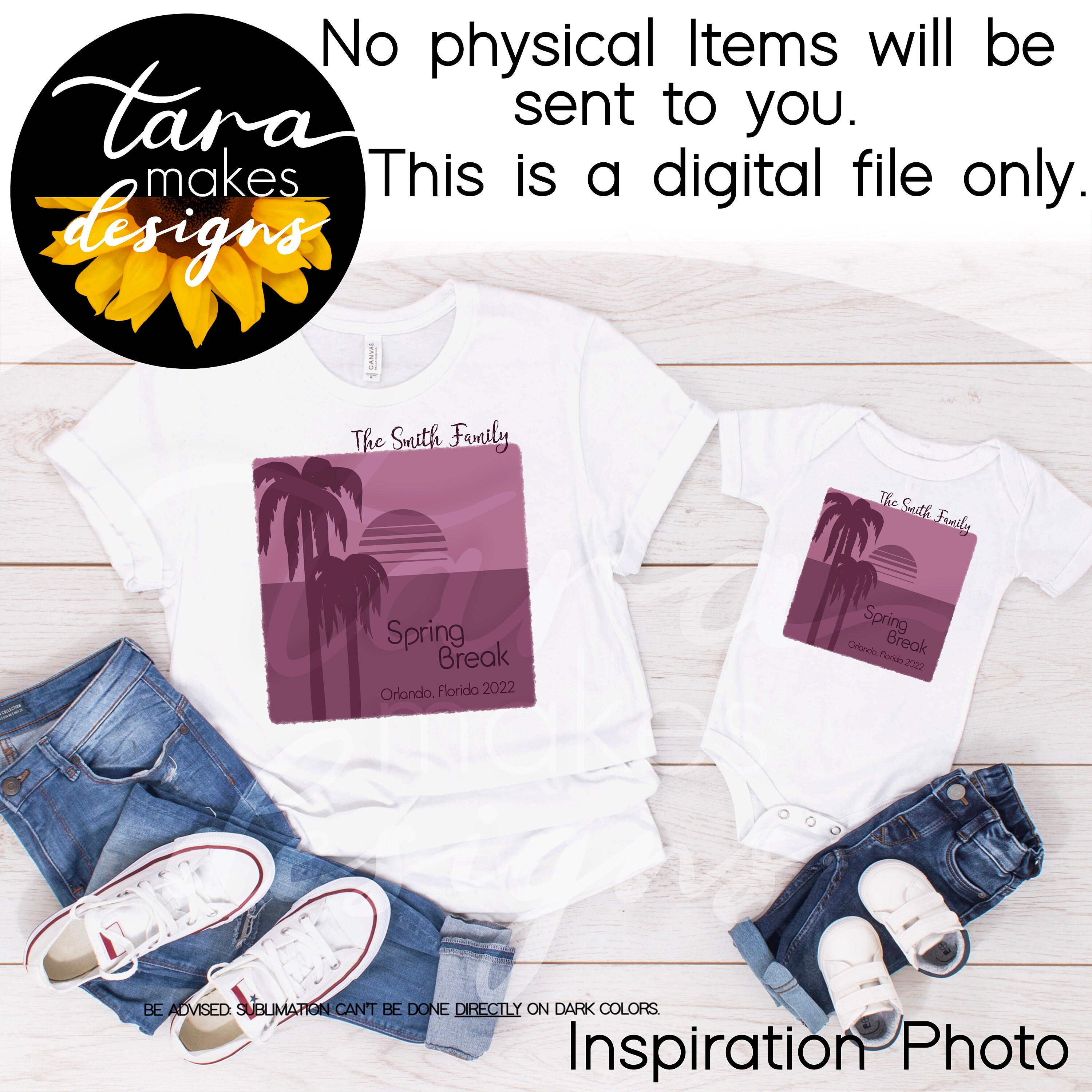 Spring Break Bundle PNG Files, Sublimation, Digital Clipart, Printable ...