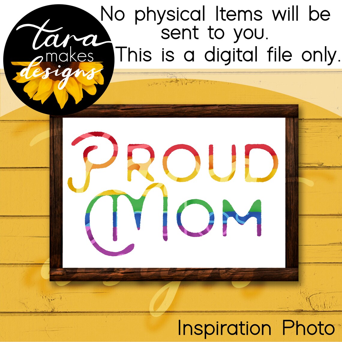 Proud Mom Pride Sublimation Design, Digital Clipart, Scrapbooking ...