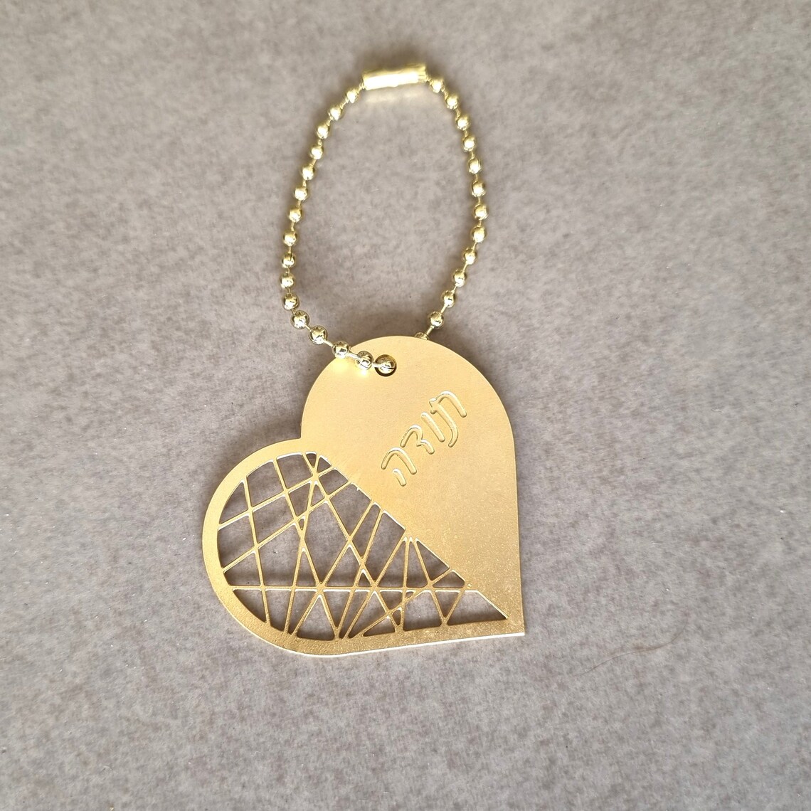 Gold Keychain, Metal Keychain, Haert Key Chain, Gold Hert Key Chain ...