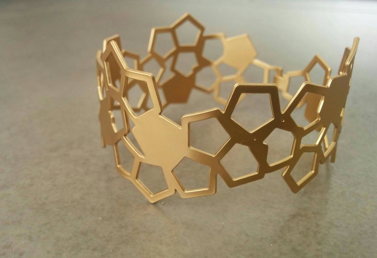 Gold Geometric Necklace, Gold Necklace & Earrings Set, Geometric ...