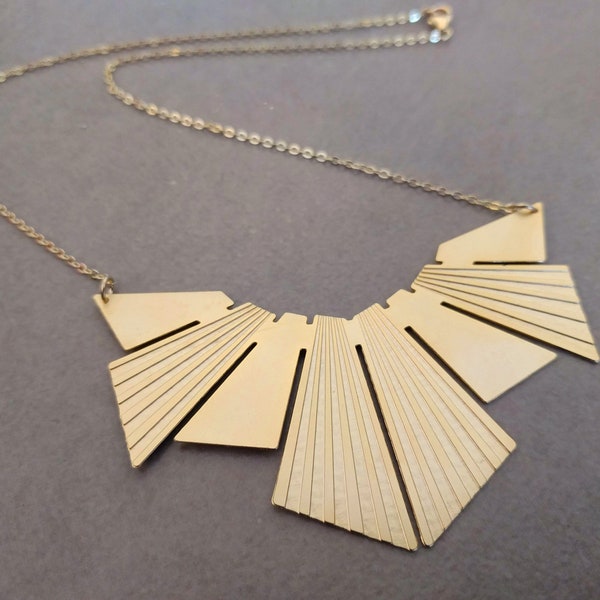 Geometric Necklace - Etsy