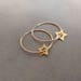 Gold Hoop Earrings Star Earrings Gold Star Earrings Hoop - Etsy
