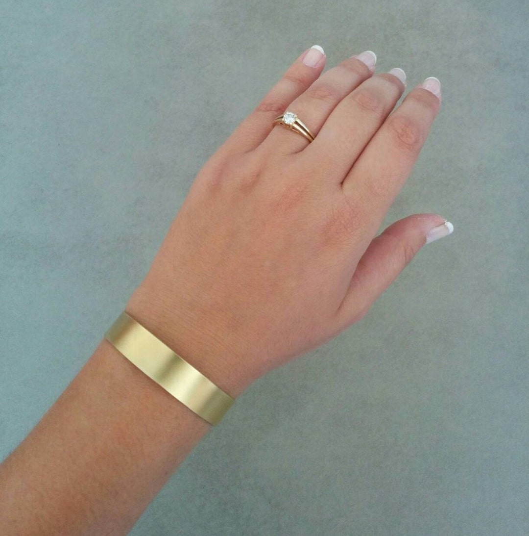 Gold Bracelet, Cuff Bracelet, Gold Cuff, Gold Bangle, Plain Cuff Gold ...