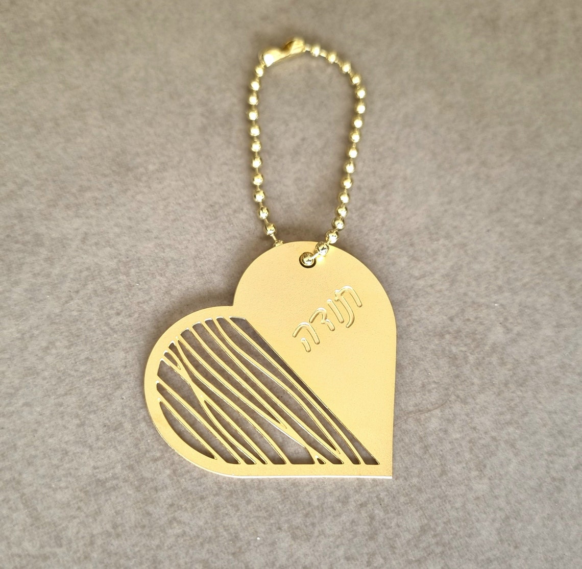 Gold Keychain, Metal Keychain, Haert Key Chain, Gold Hert Key Chain ...