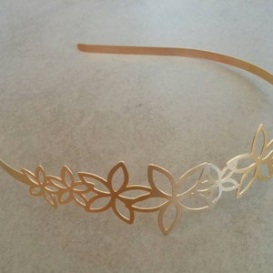 Gold Bridal Headband, Gold Flower Headband, Bridal Headpiece, Flowers ...