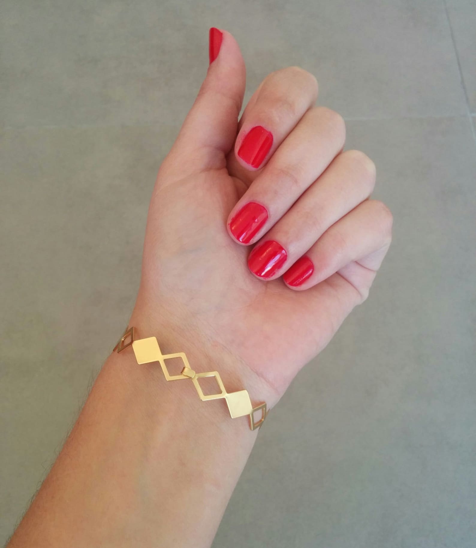 Gold Thin Bracelet Geometric Bracelet Triangle Bracelet - Etsy Israel