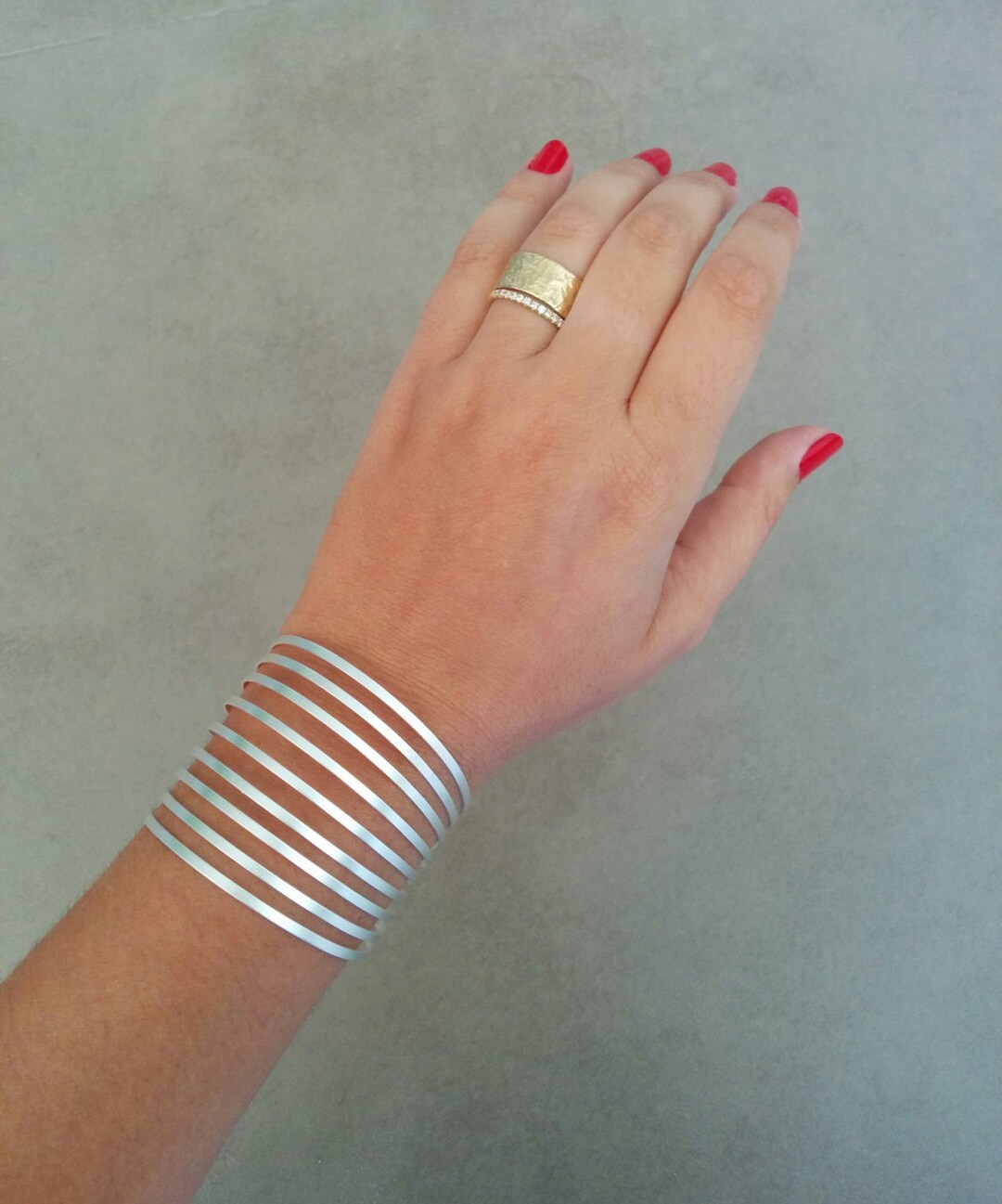 Silver Cuff Bracelet, Silver Cuff, Wide Cuff Bracelet, Strand Bangle ...
