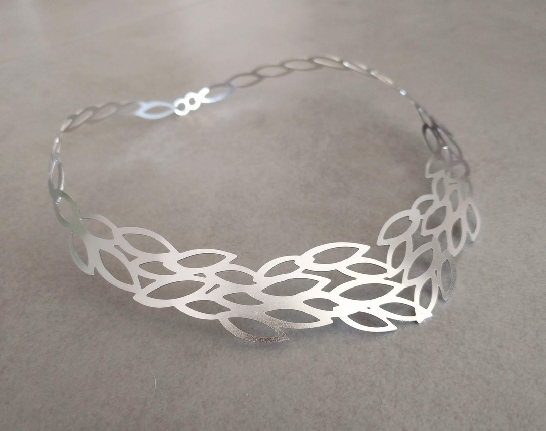 Statement Necklace, Bridal Collar Necklace, Bridal Leaf Necklace ...