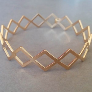 Geometric Bracelet, Geometric Jewelry, Bracelet, Gold Bracelet, Dainty ...