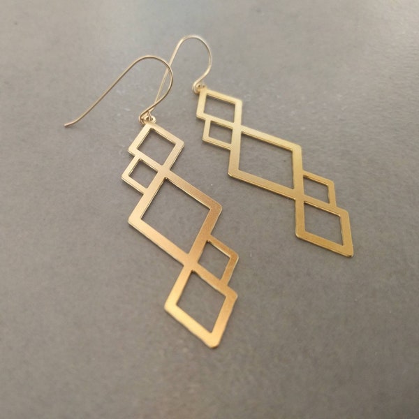 Geometric Earrings - Etsy