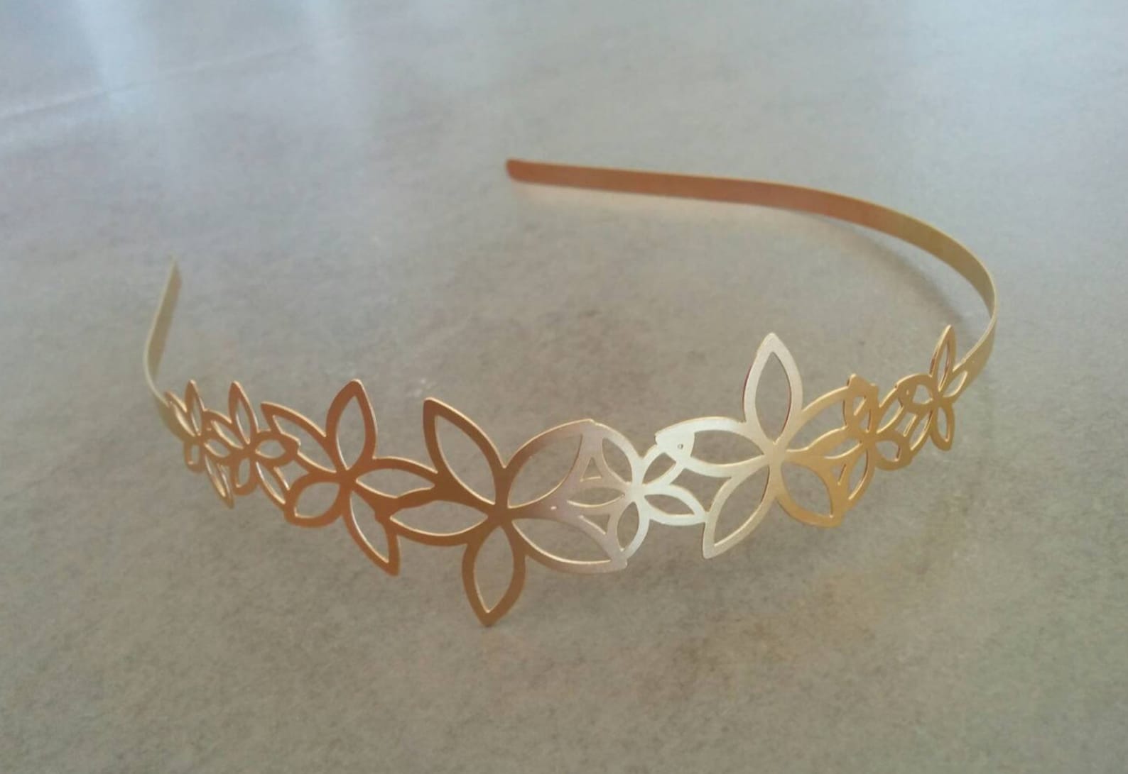 Gold Bridal Headband Gold Flower Headband Bridal Headpiece - Etsy
