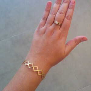 Geometric Bracelet, Geometric Jewelry, Bracelet, Gold Bracelet, Dainty ...