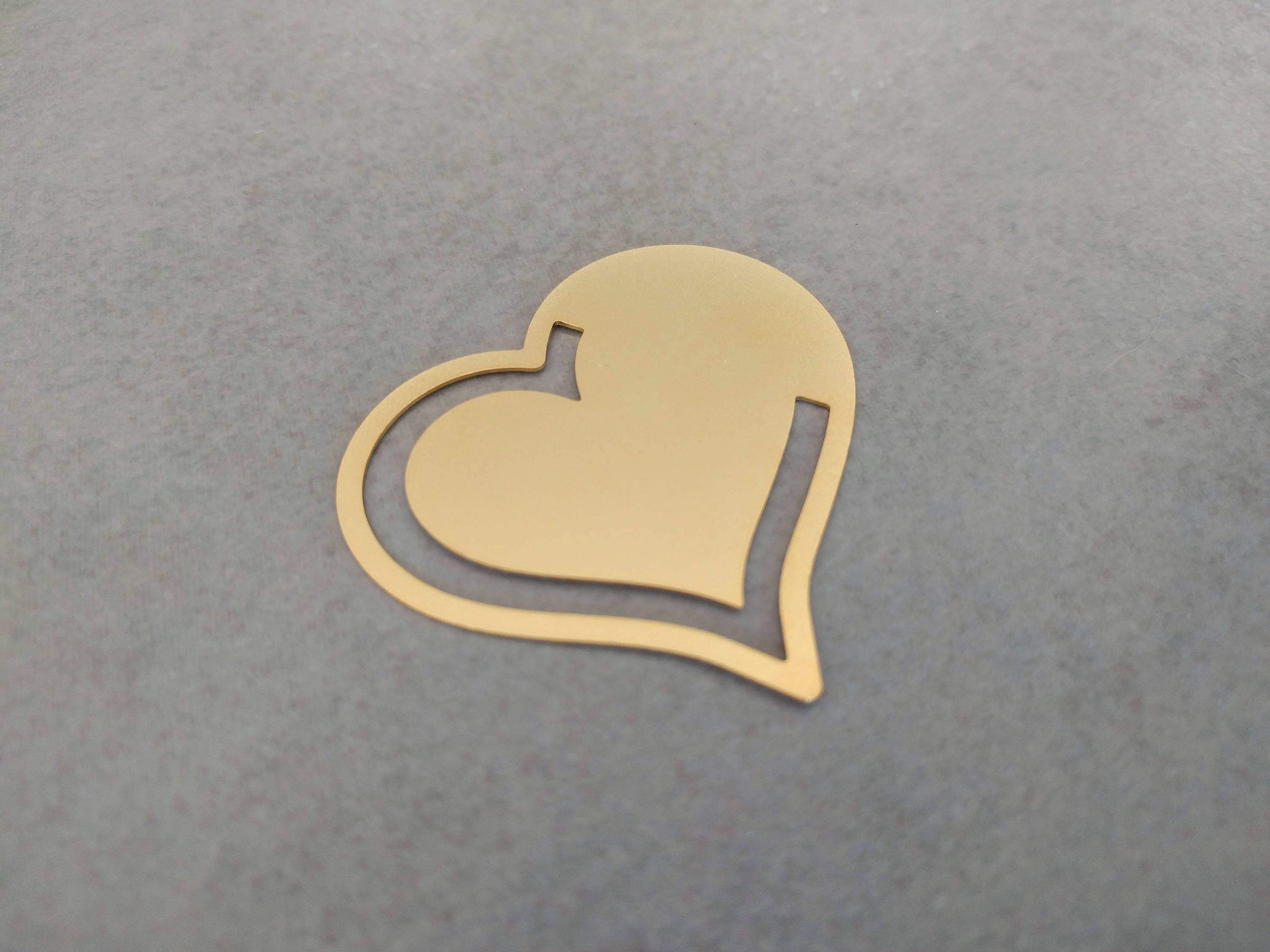 Gold Heart Bookmark Metal Bookmark Bookmark Custom - Etsy Israel