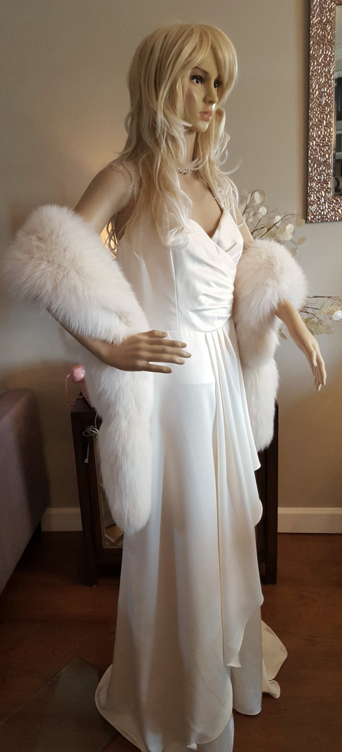 Luxury Vintage Fur Stole - White Fur -Vintage Fur Fling - Genuine ...