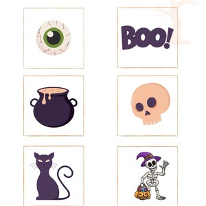 Halloween Bingo Cards, Printable Halloween Bingo, Halloween Party Game ...