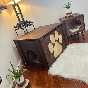 Cat Privacy Compartment W/ Paw Scratcher - Etsy