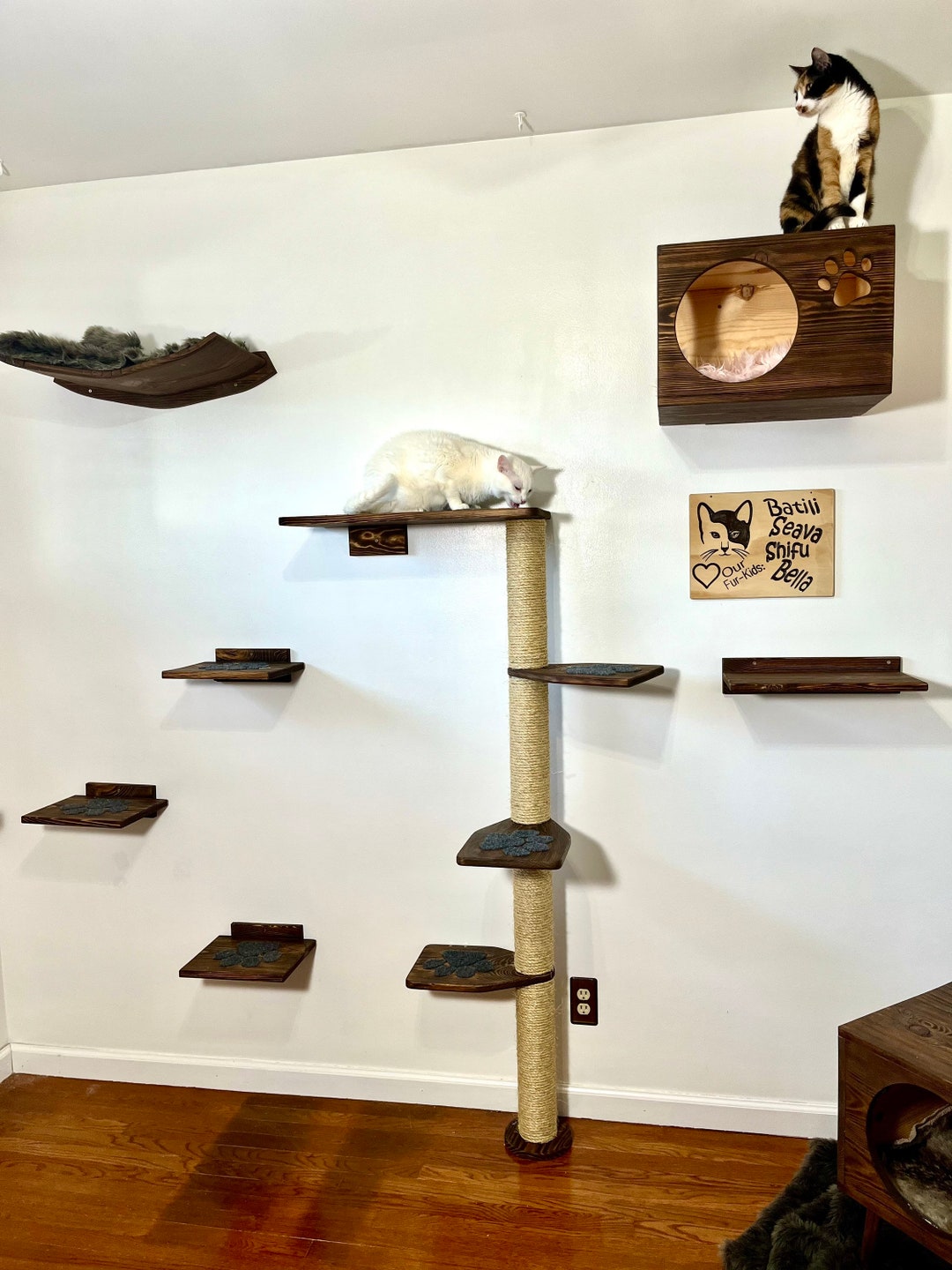 Cat Climbing Structure, Cat Tree, Cat Pole, Cat Scratcher - Etsy