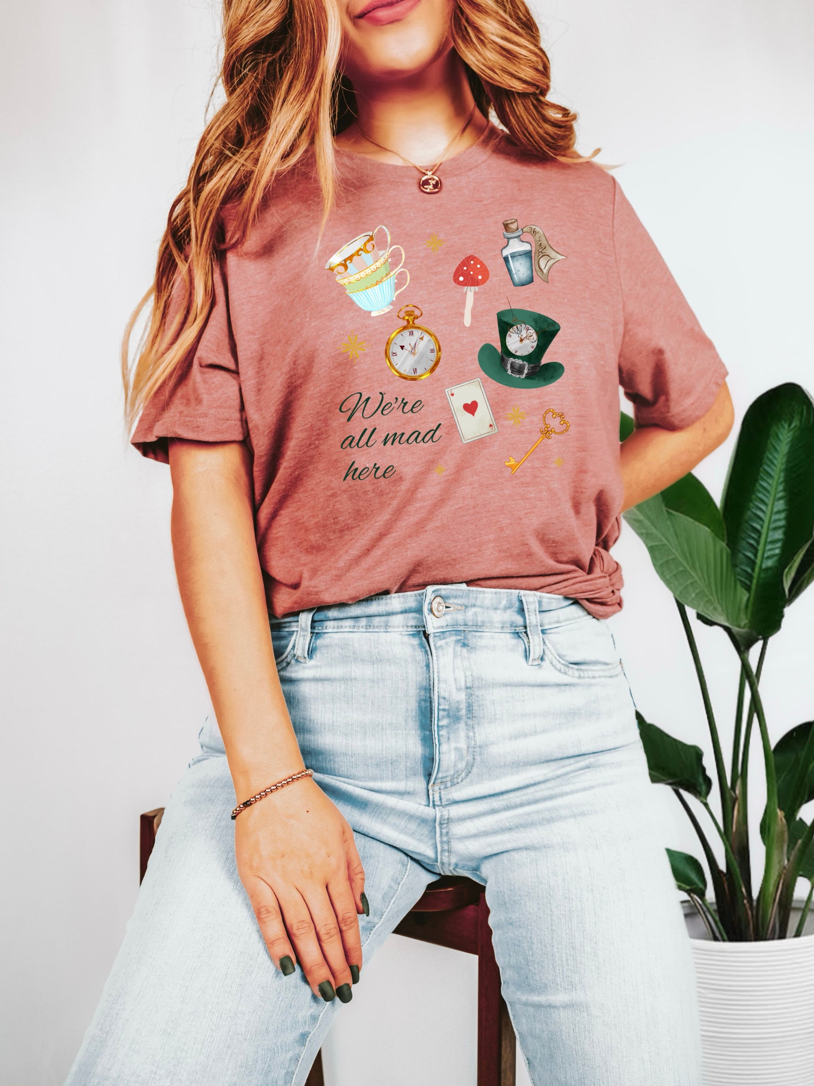 Alice in Wonderland Shirt, Mad Hatter Shirt, Women's Graphic Tee, We're ...