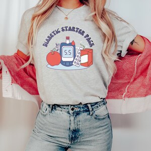 Diabetes Starter Pack. Funny Diabetes T-shirt, Diabetic Shirt, Diabetes ...