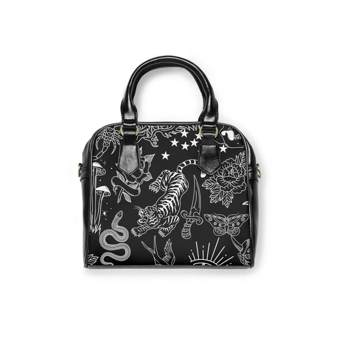 Flash Tattoo Purse, Gothic Purse, Retro Halloween Bag, Cross Body Purse ...