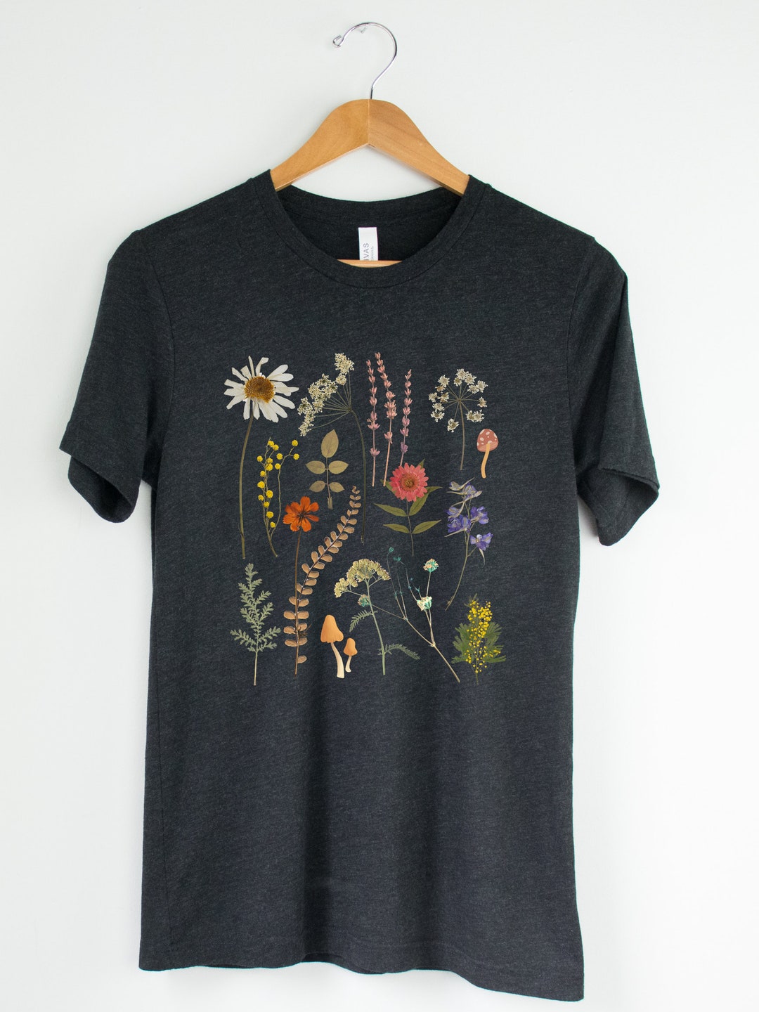 Cottagecore Shirt, Floral Shirt, Pressed Flowers, Comfort Colors Shirt ...