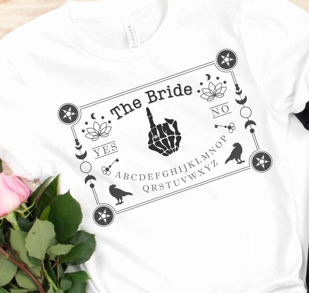 Bride Bachelorette Shirt. Goth Bride, Witchy Bachelorette Shirts, Ouija ...