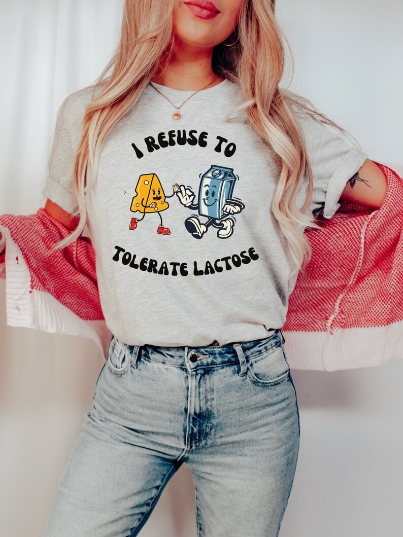 Funny Lactose Intolerant Shirt Funny T-shirt Celiac Gluten - Etsy