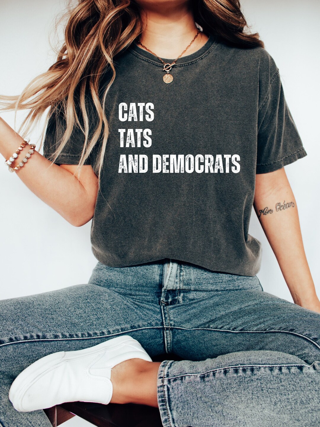 Comfort Colors Cats Tats and Democrats T Shirt. Vote Shirt.feminist ...