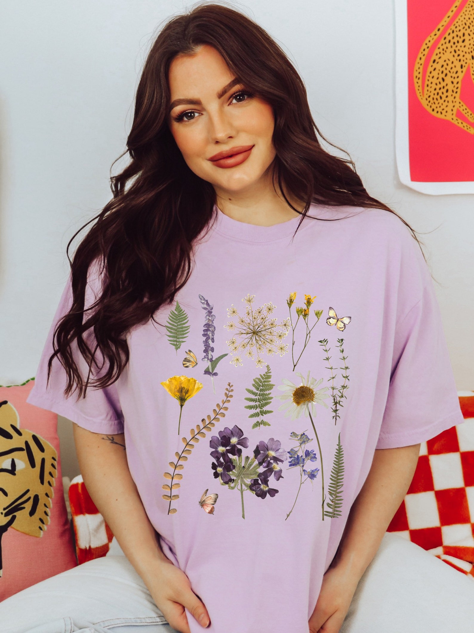 Pressed Flower Shirt, Botanical Shirt, Floral Shirt, Boho Shirt, Women ...