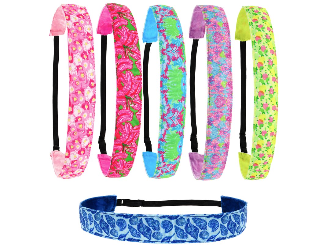 6 Bright Preppy Floral Headbands for Girls, Non Slip Teen Hair Bands - Etsy